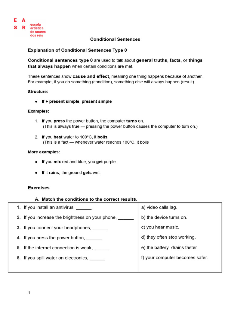 Understanding Conditional Sentences Types | PDF | Computer Engineering ...