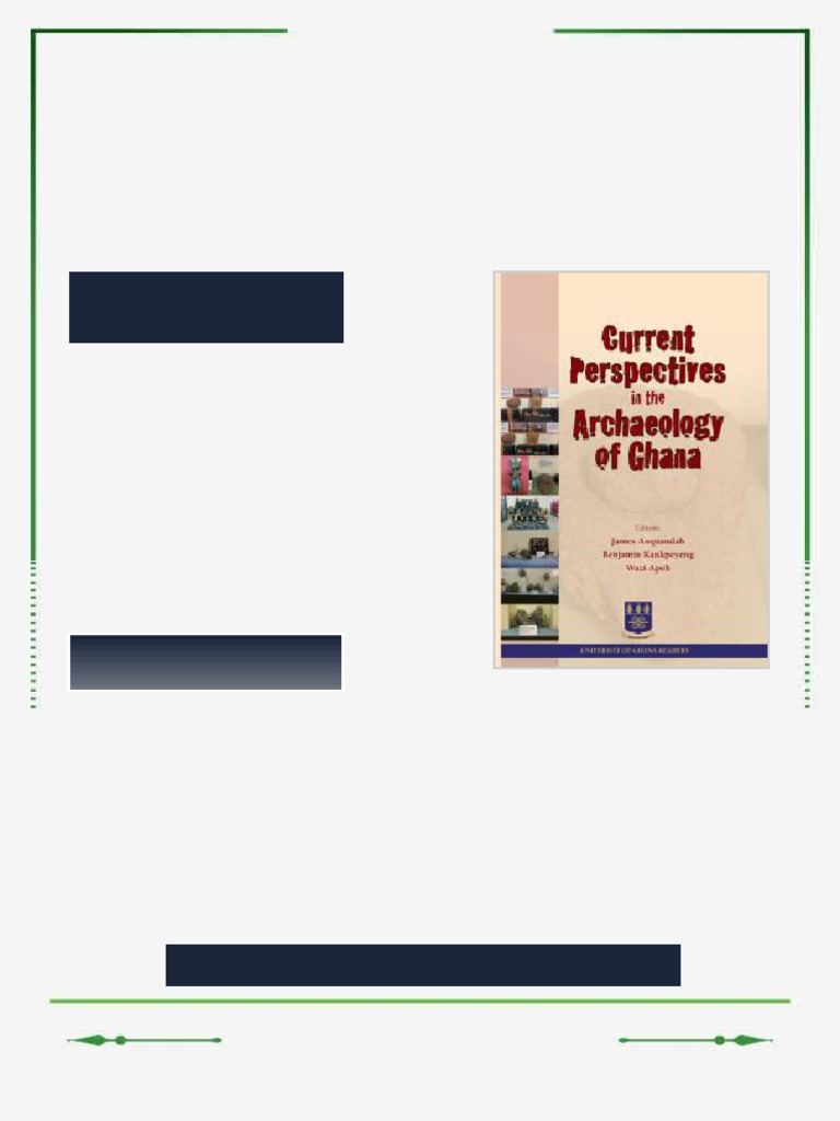 Current Perspectives in the Archaeology of Ghana 1st Edition James ...
