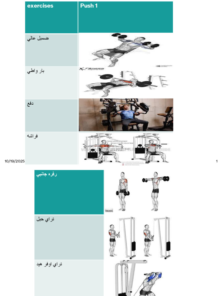 Push Pull Leg Template | PDF