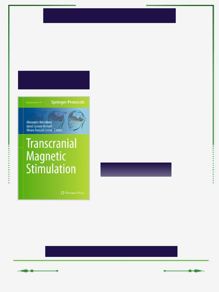 Transcranial Magnetic Stimulation 1st Edition Alexander Rotenberg ebook ...