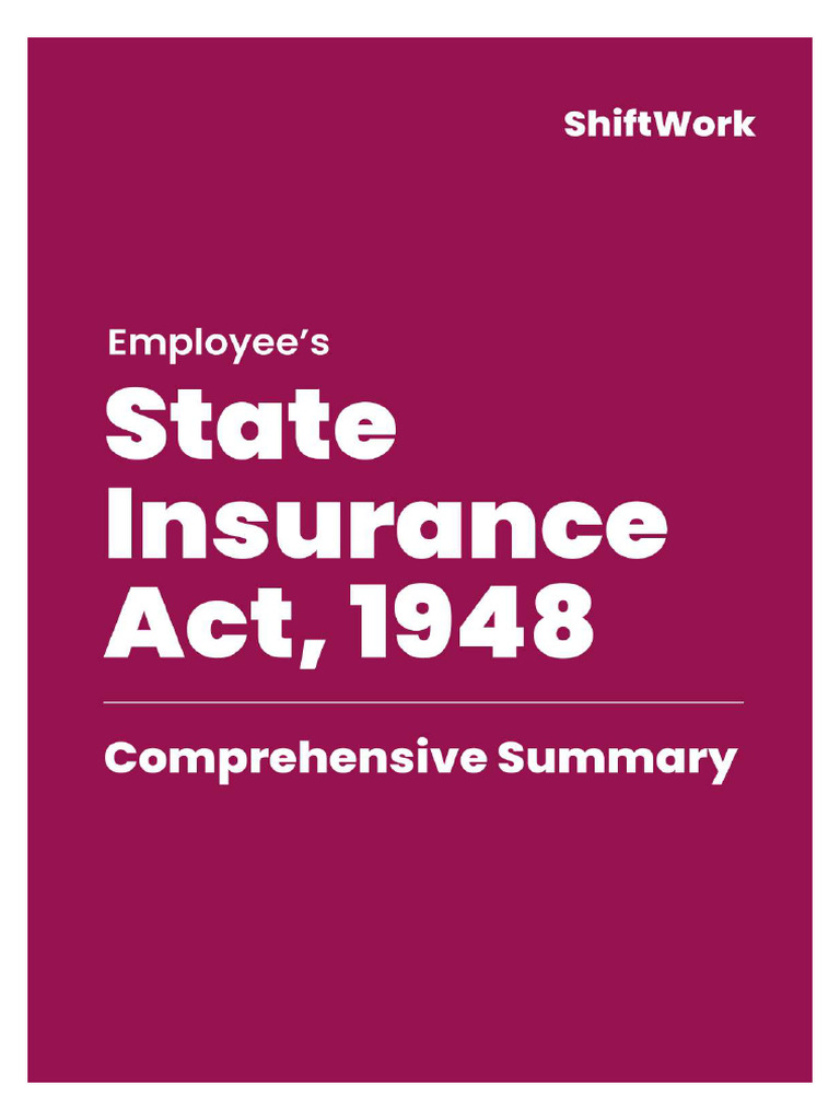 Esic Act 1948 | PDF