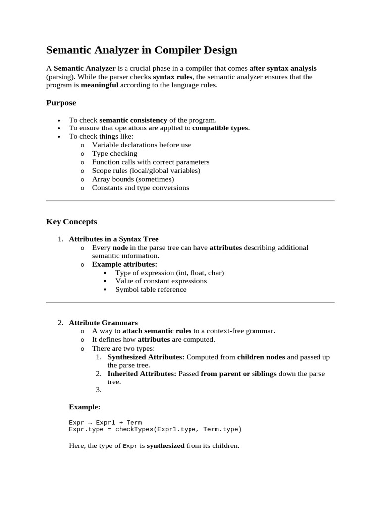 Understanding Semantic Analysis in Compilers | PDF | Parsing | Scope ...