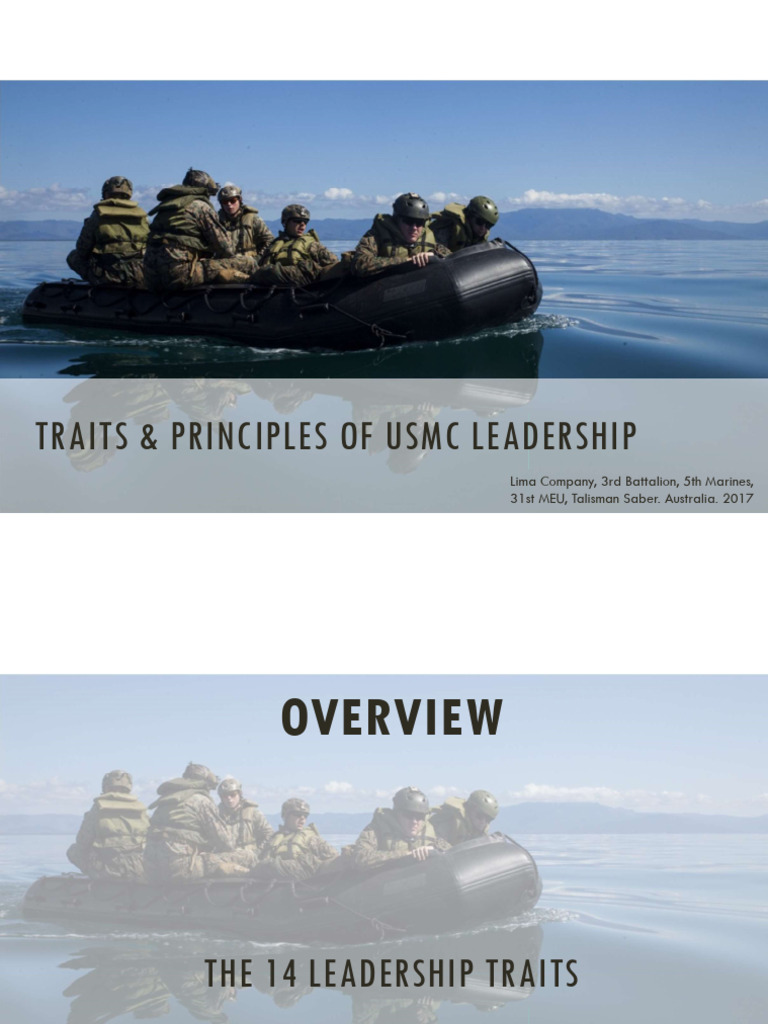 Traits-and-Principles-of-USMC-leadership | PDF | Leadership | United ...