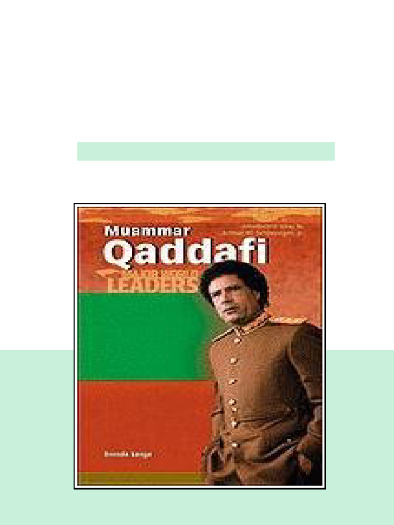 Muammar Qaddafi Brenda Lange Arthur Meier Schlesinger full | PDF