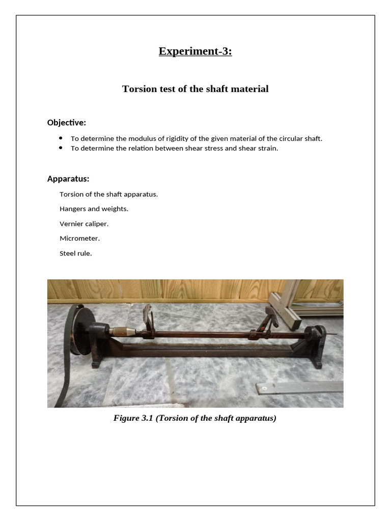 Mm Lab Report | PDF | Young's Modulus | Axle