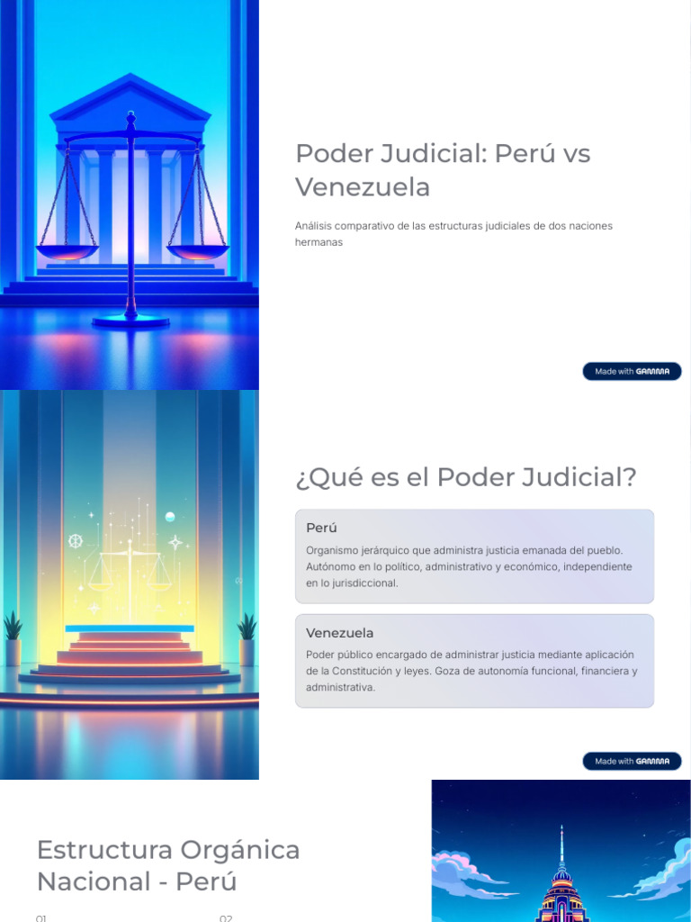Comparativa del Poder Judicial: Perú y Venezuela | PDF | Judicaturas ...
