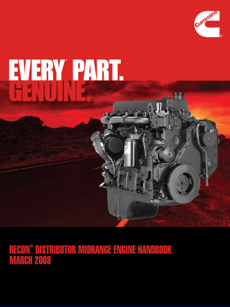 Cummins Recon Distributor Midrange Engine Handbook March 2008 | PDF ...
