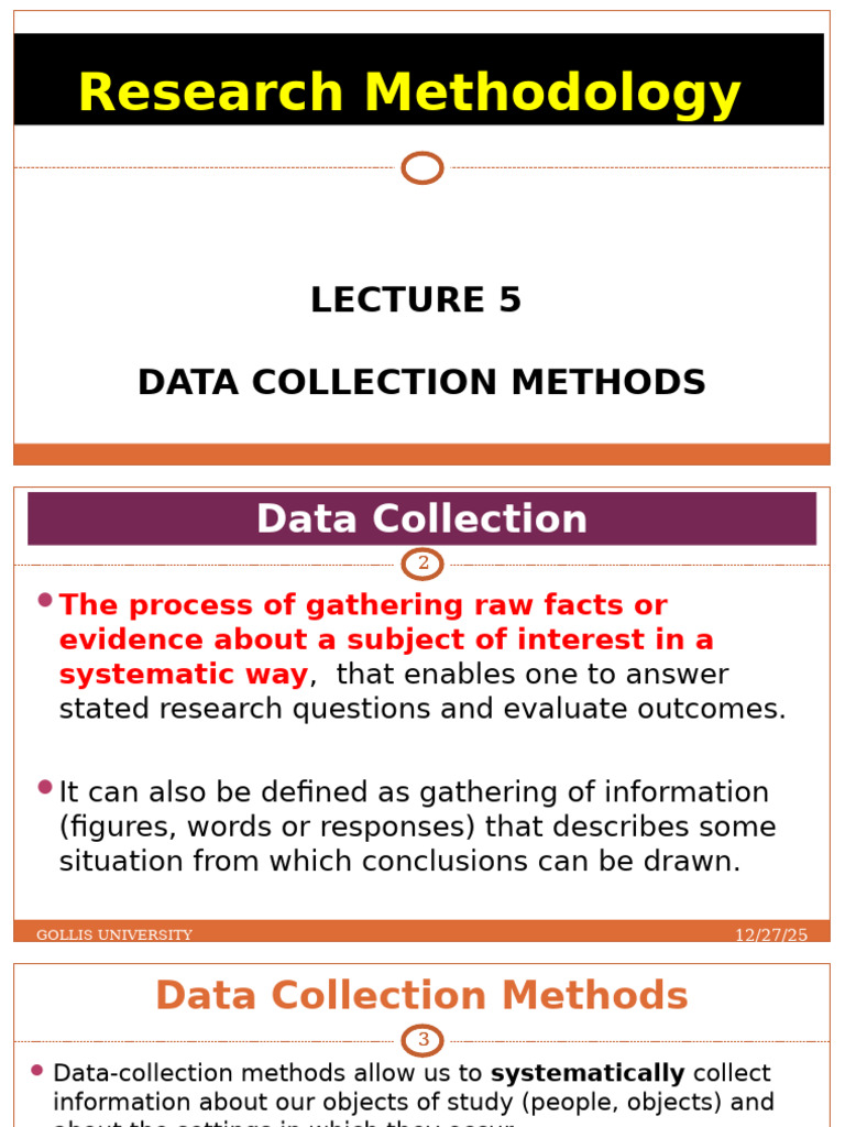Lecture 5 Methodology-Data Collection Methods | PDF | Questionnaire ...