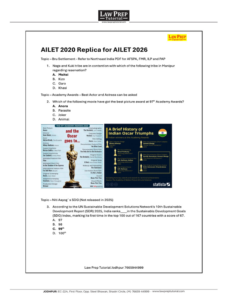 Brahmastra 02 CLAT 2026 | PDF