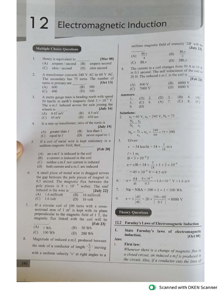 Electromagnetic Induction | PDF