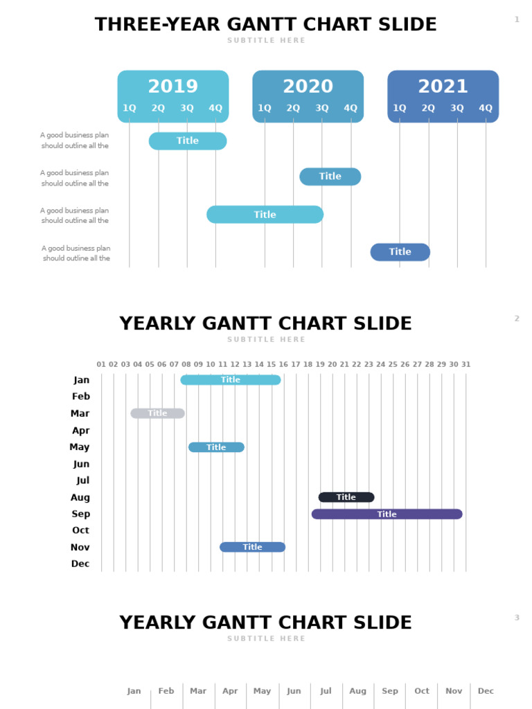Gantt Slides V4 Powerpoint Template | PDF