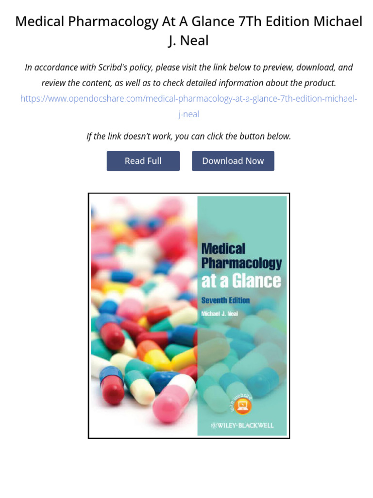 Medical Pharmacology at a Glance 7th Edition Michael J. Neal online pdf ...