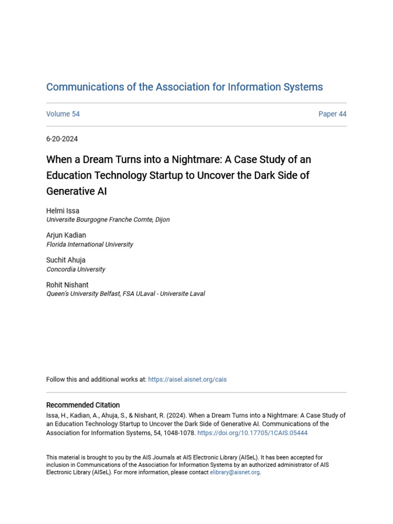 When a Dream Turns Into a Nightmare_ a Case Study of an Education | PDF ...