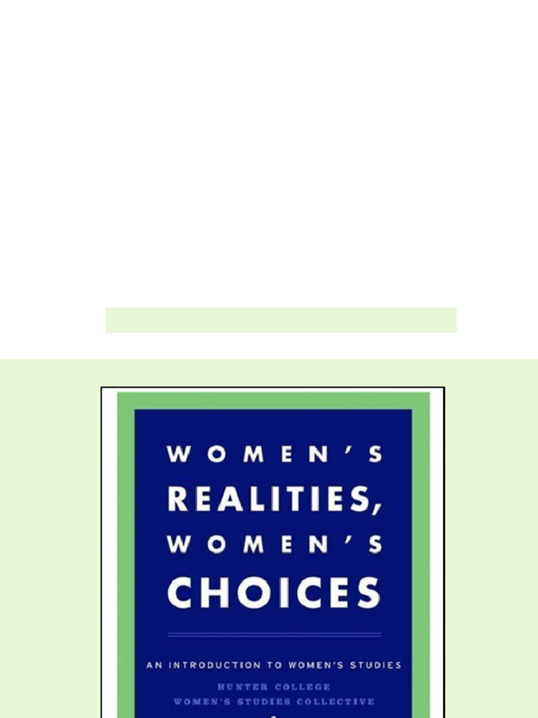 (Ebook) Women's Realities, Women's Choices: An Introduction to Women's ...
