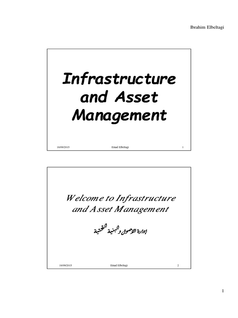 Infrastructure and Asset Management Overview | PDF | Infrastructure ...