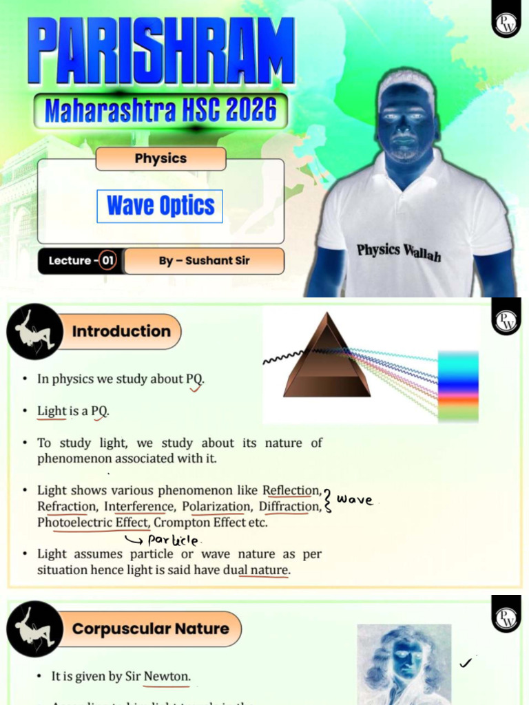 Wave Optics 01 _ Class Notes __ Parishram Maharashtra HSC 2026_combined ...