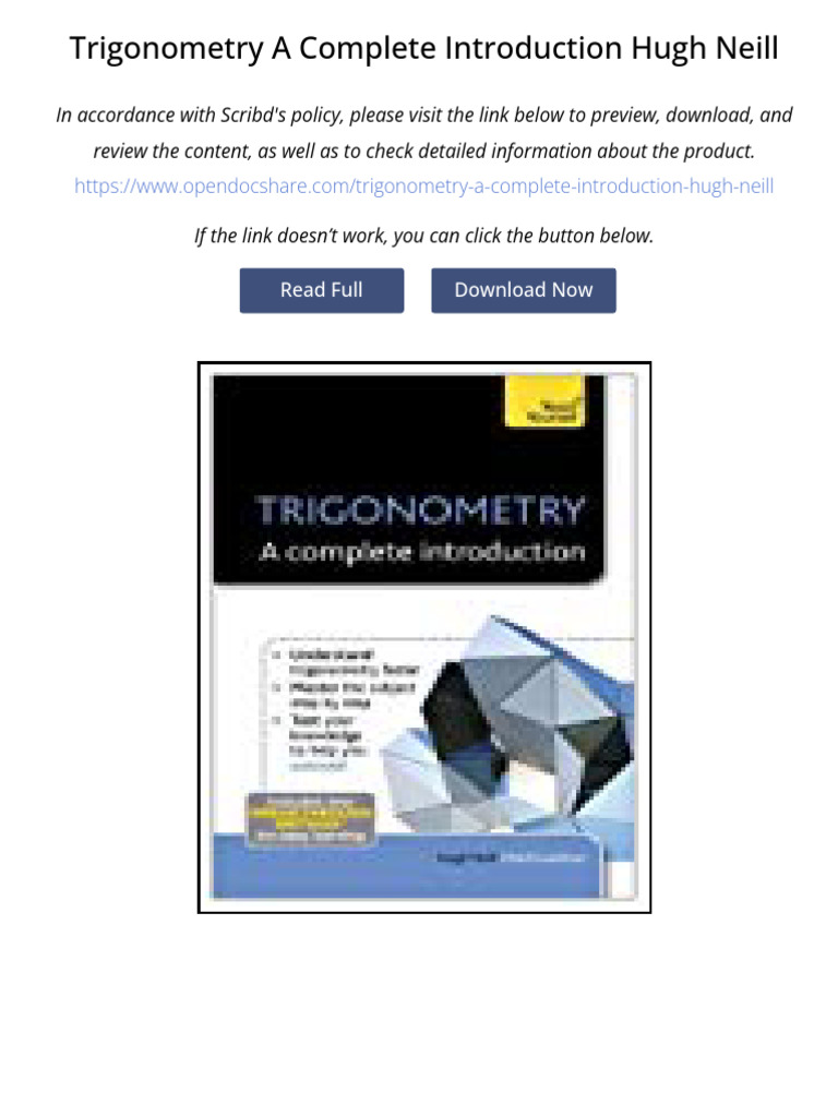 Trigonometry A Complete Introduction Hugh Neill all chapters available ...