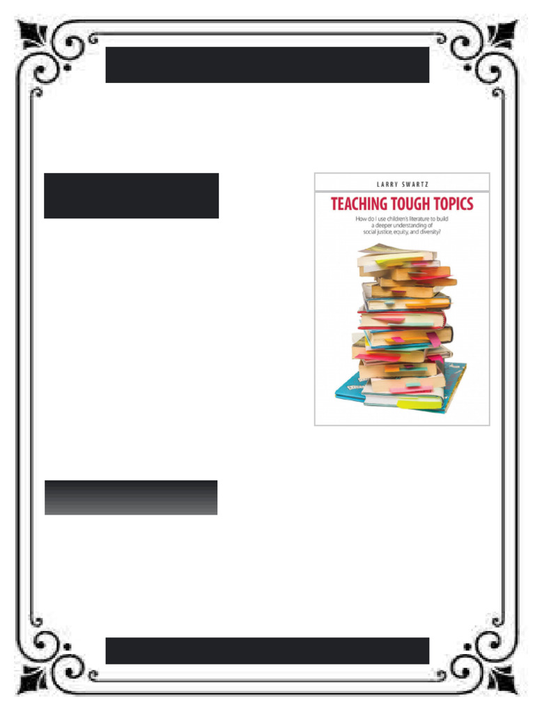 Teaching Tough Topics How Do I Use Children s Literature to Build a ...