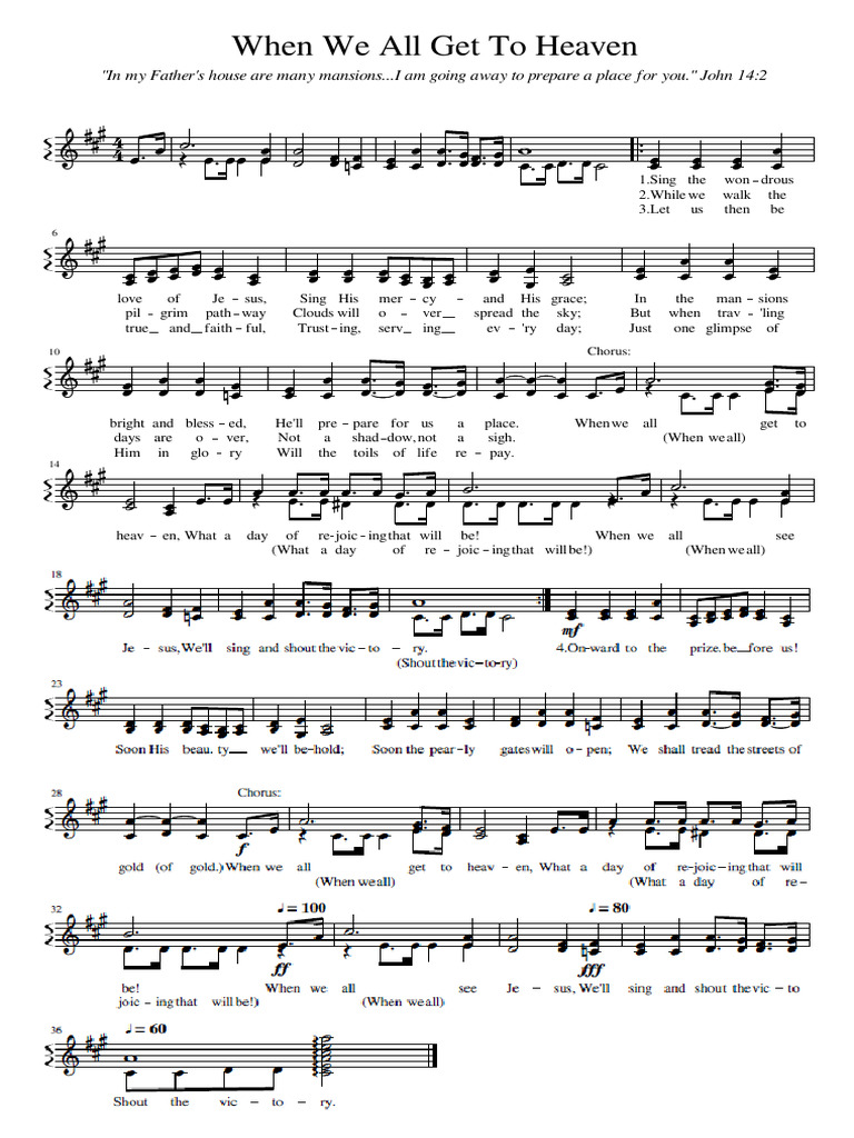 When We All Get to Heaven - A | PDF