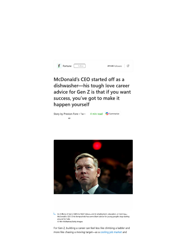 McDonald's CEO Started | PDF