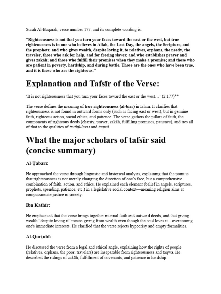 Understanding Righteousness in Islam | PDF | Faith | Righteousness