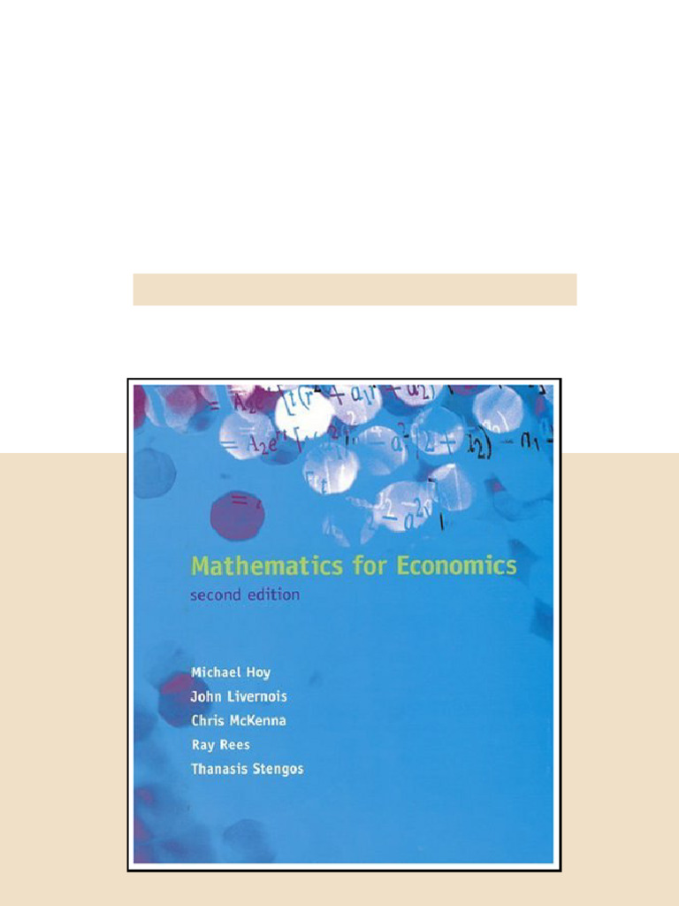 (Ebook) Mathematics for Economics - 2nd Edition by Michael Hoy, John ...