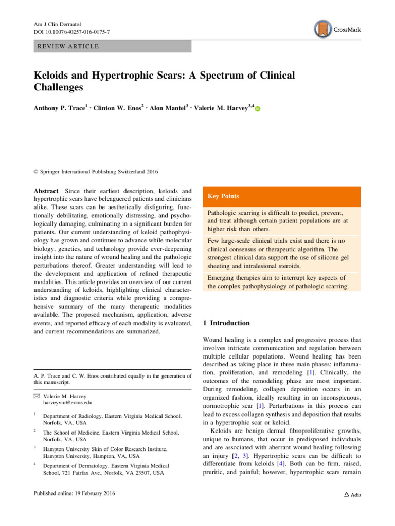 Keloids and Hypertrophic Scars Overview | PDF | Scar | Transforming ...