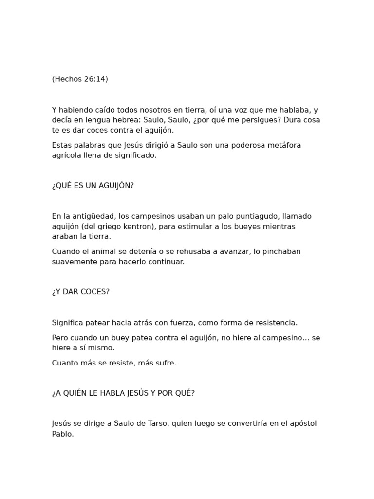 Aguijón Del Apóstol Pablo | PDF | Pablo el apóstol | Jesús