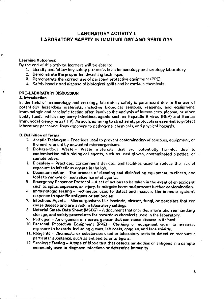 Immunosero Lab Act 12 | PDF