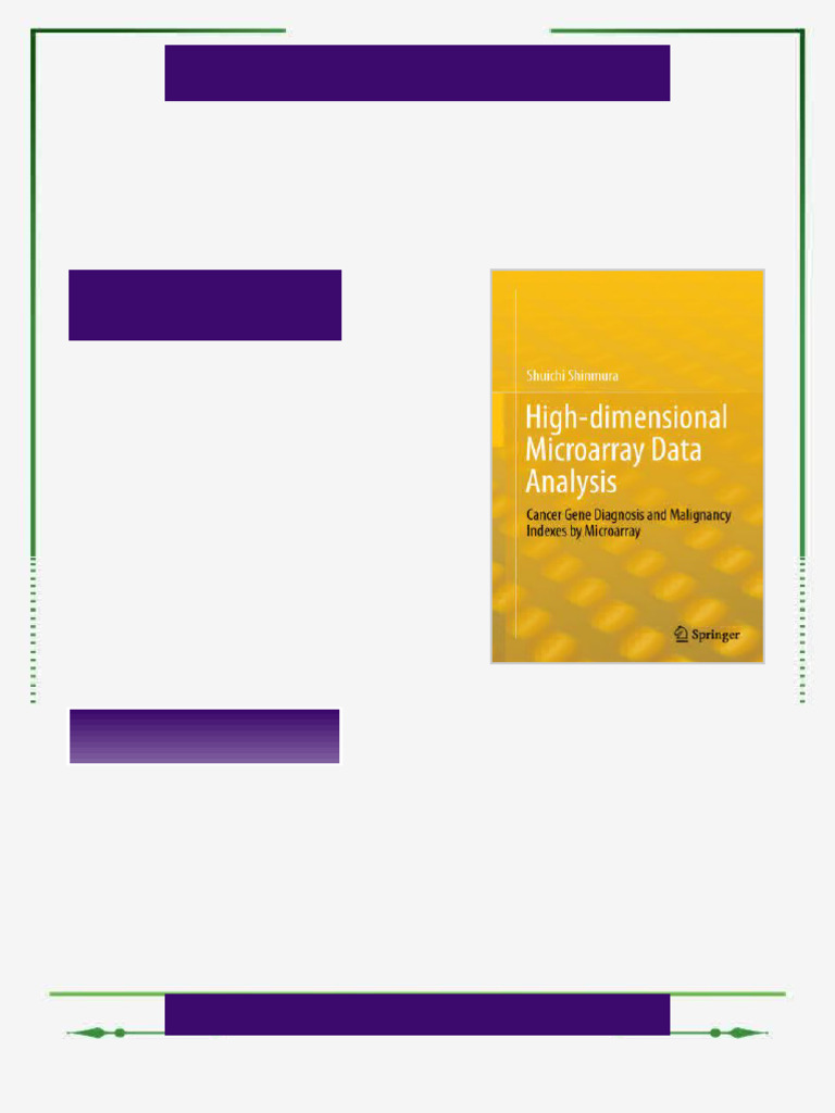 High-dimensional Microarray Data Analysis: Cancer Gene Diagnosis and ...