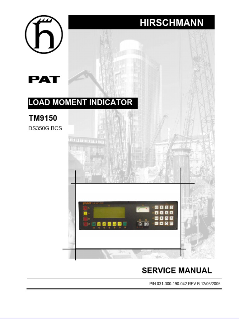 Grove Pat Load Moment Indicator Tm9150 Operator Manual | PDF | Crane ...