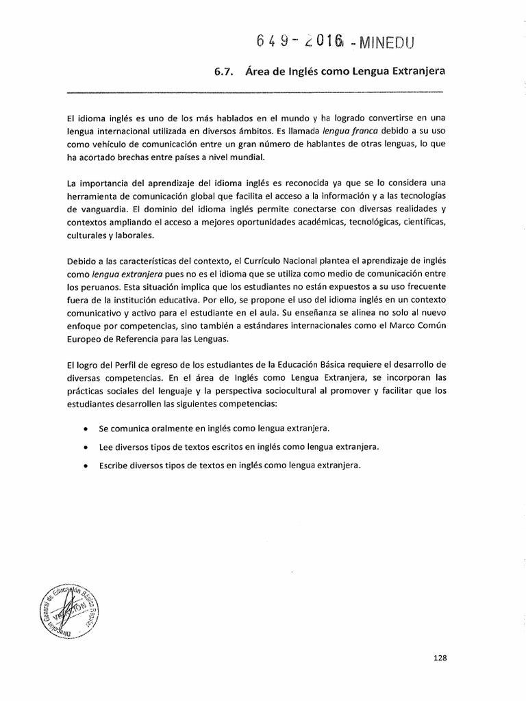 programa-curricular-Ingles | PDF