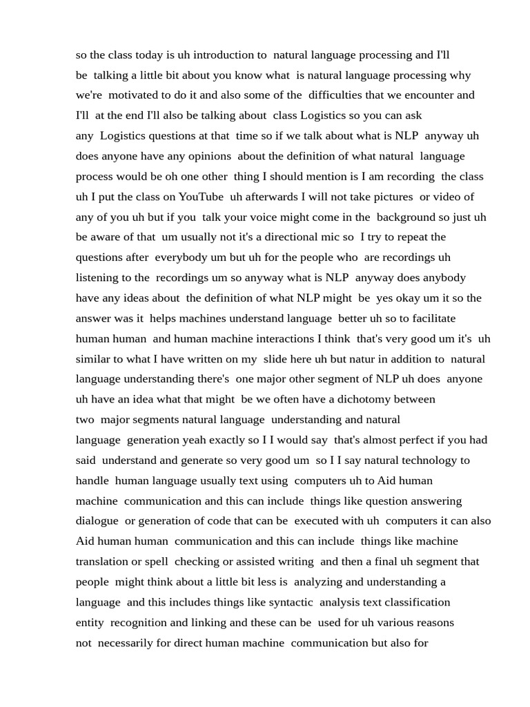 So the Class Today is Uh Introduction To | PDF