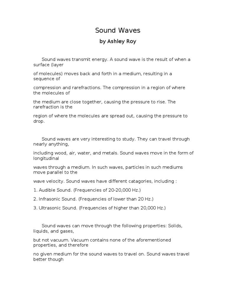 Understanding Sound Waves and Their Properties | PDF | Sound | Pitch ...