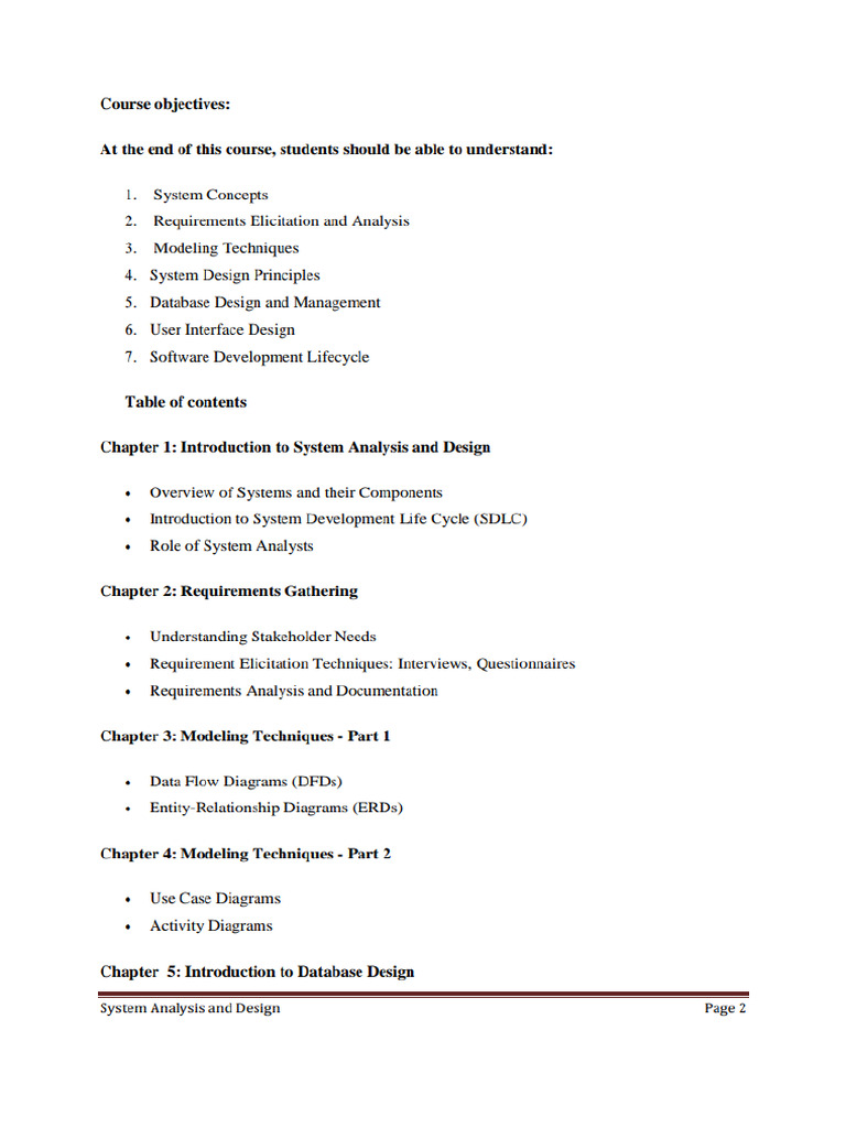 SAD Lecture Note | PDF