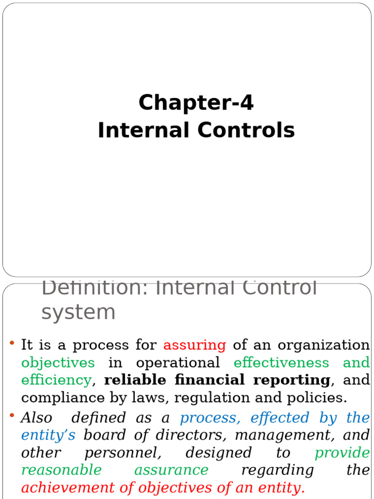 Ch-4 Internal Control Ppt | PDF | Internal Control | Audit