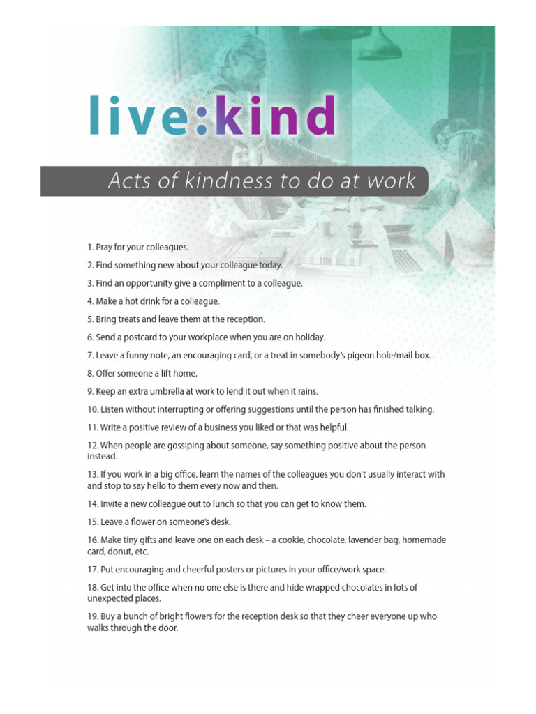 Live Kind at Work | PDF