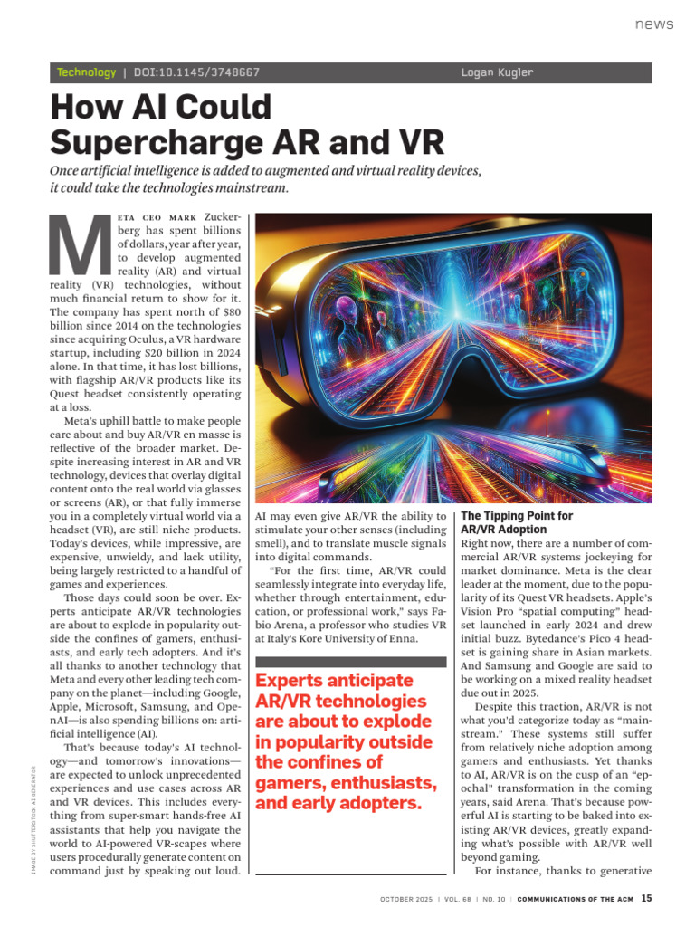 AR/VR Adoption: AI's Transformative Role | PDF
