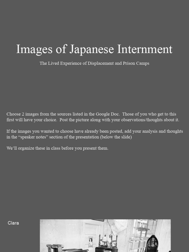 Japanese Internment Camp Images Analysis | PDF