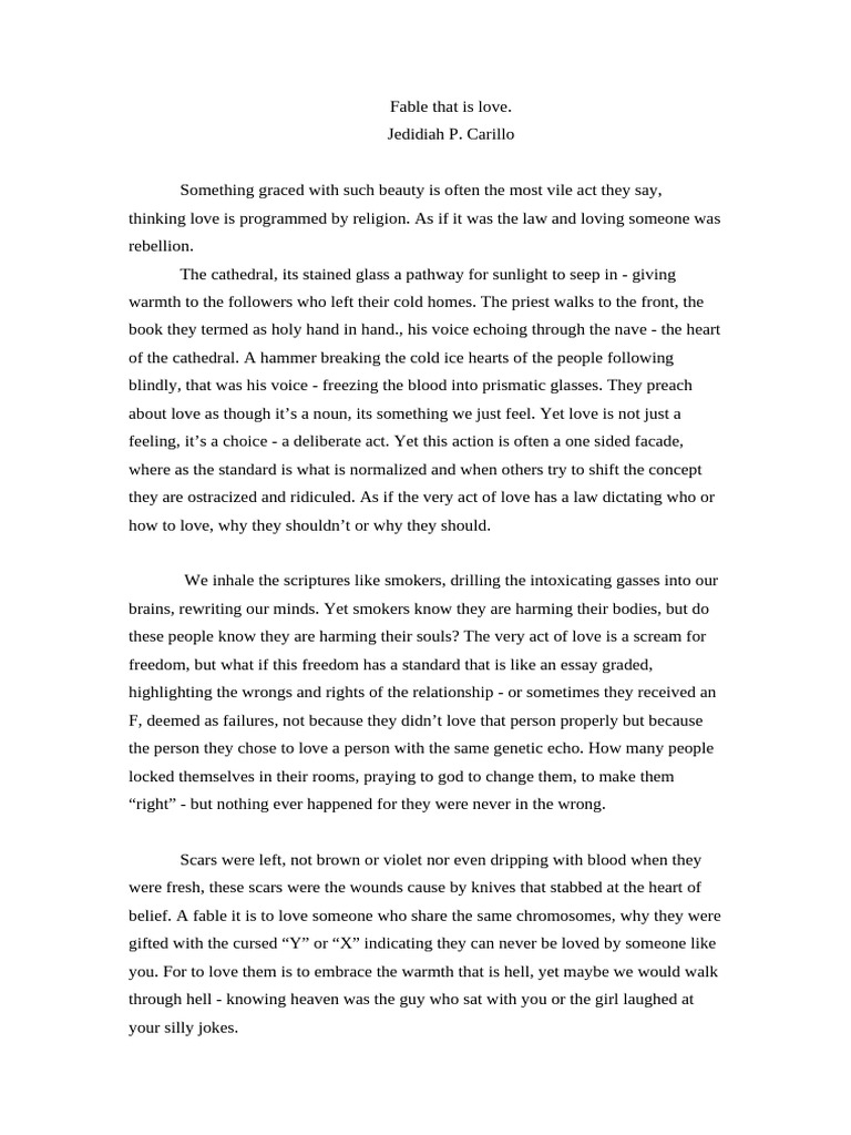 Fable That is Love | PDF