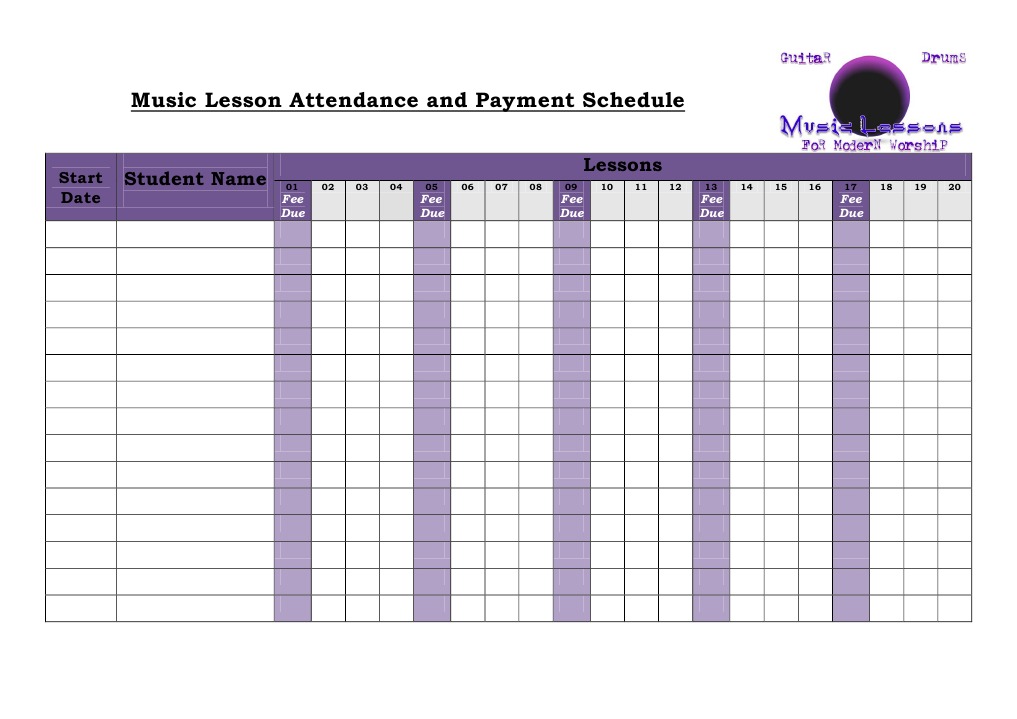 Attendance and Payment Schedule | PDF