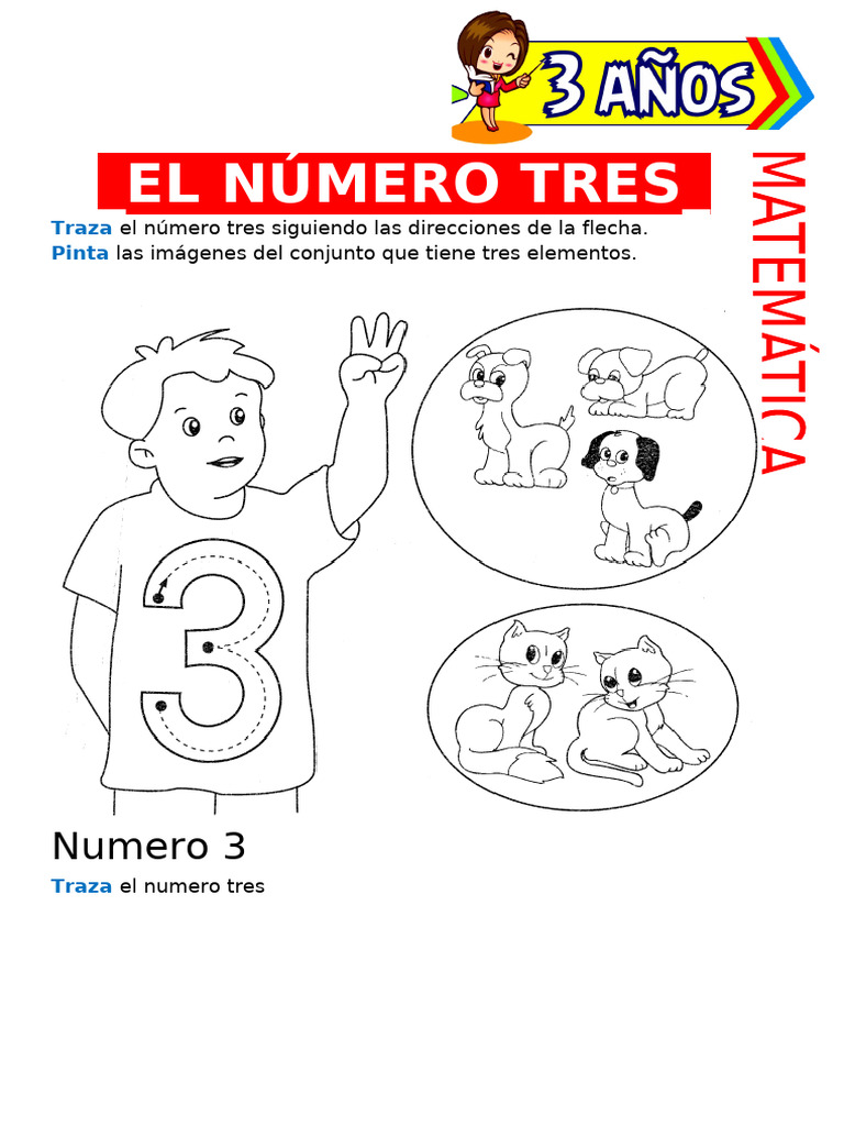 Actividades Del Número 3 para Niños de 3 Años | PDF