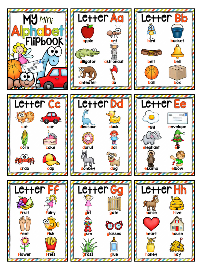 Mini Alphabet Flipbook for Kids | PDF