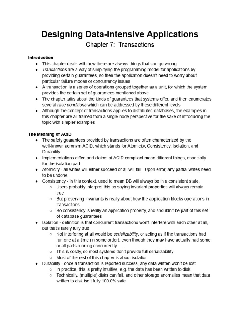 Understanding Transactions in Databases | PDF | Database Transaction | Acid