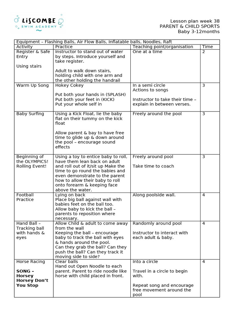 Lesson Plans Week 38 Sports 2024 | PDF