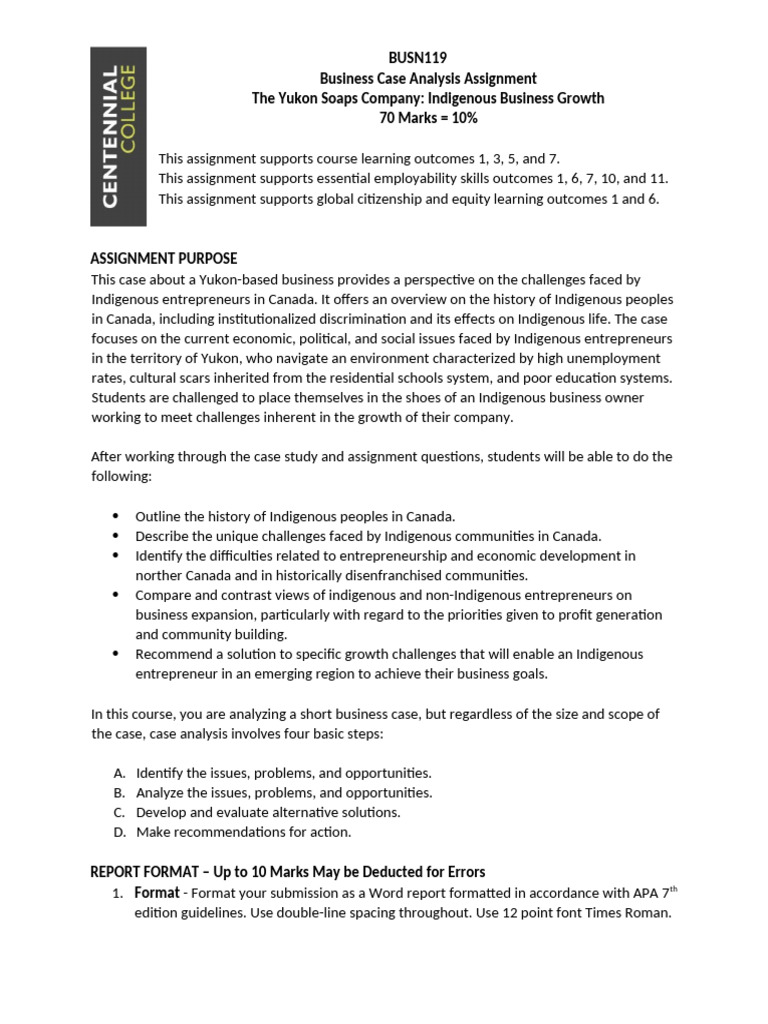 Business Case Analysis Assignment R (1) | PDF | Entrepreneurship