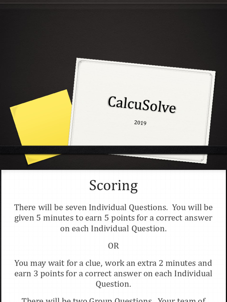 Calcusolve 2019 Presentation | PDF | Area | Elementary Geometry