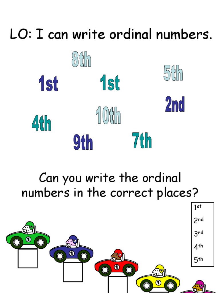 Writing Ordinal Numbers | PDF