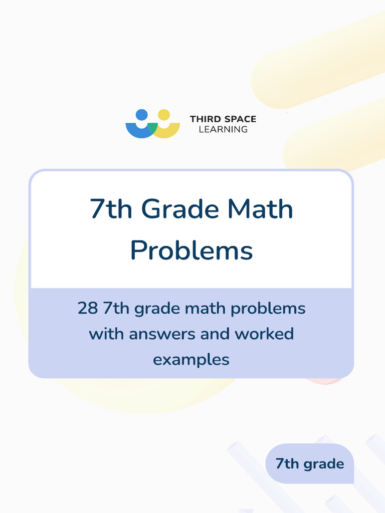 7th Grade Math Problems 3 | PDF | Angle | Mathematics