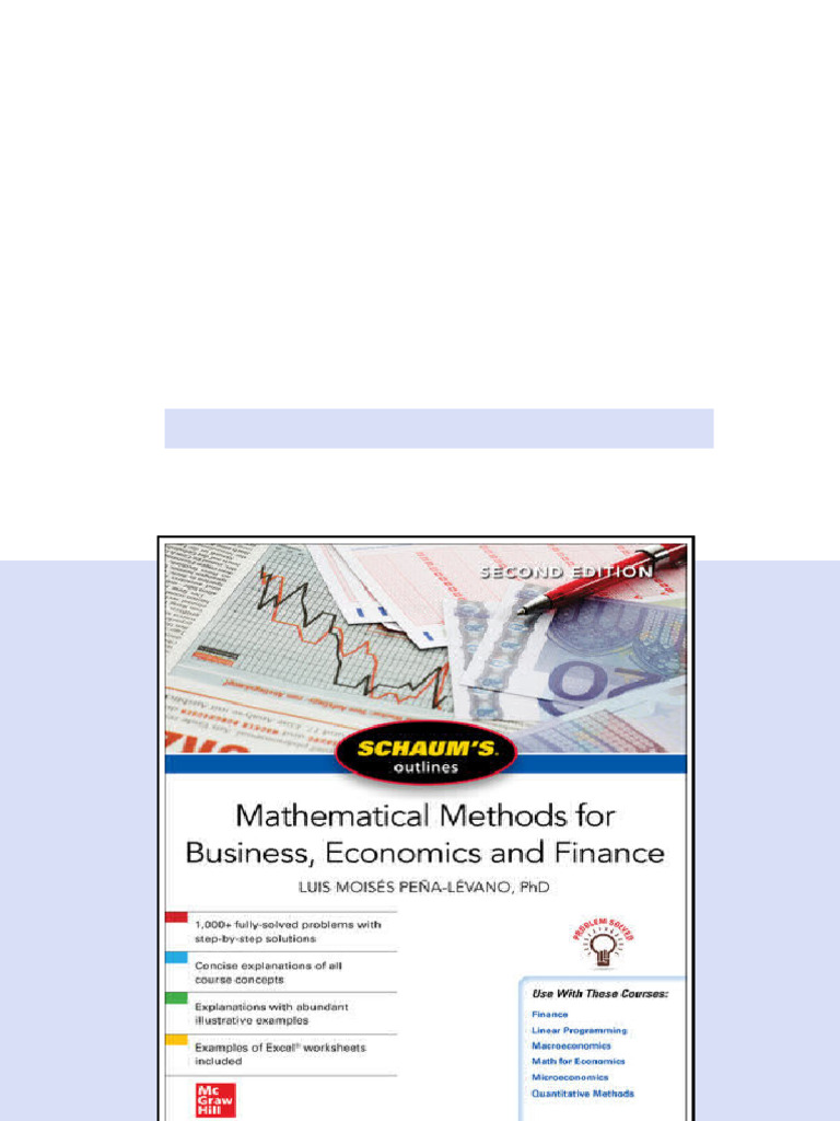 (Ebook) Schaum's Outline of Mathematical Methods for Business ...